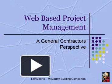 Web Based Project Management presentation | free to view