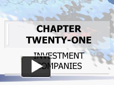 PPT – CHAPTER TWENTYONE PowerPoint presentation | free to download - id ...