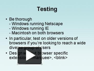 PPT – Testing PowerPoint presentation | free to download - id: 230ec-ZDkwZ