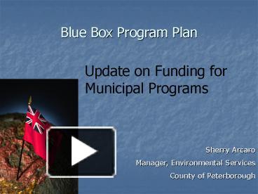 PPT – Blue Box Program Plan PowerPoint presentation | free to view - id ...