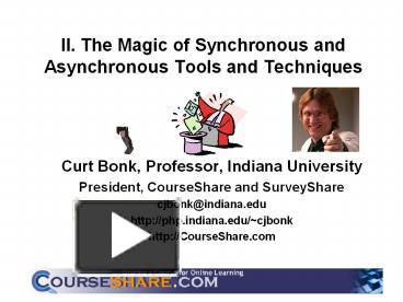 PPT – II. The Magic of Synchronous and Asynchronous Tools and ...