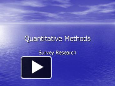 PPT – Quantitative Methods PowerPoint presentation | free to view - id ...