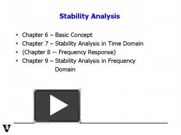 Stability Analysis presentation | free to view