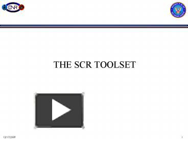 PPT – THE SCR TOOLSET PowerPoint presentation | free to view - id ...