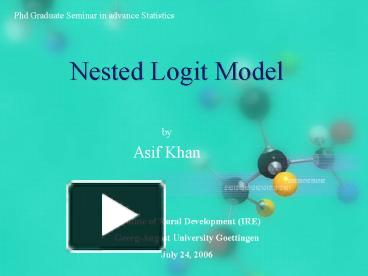 Nested Logit Model presentation | free to view