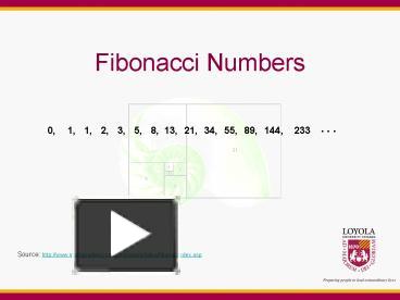 PPT – Fibonacci Numbers PowerPoint presentation | free to view - id ...