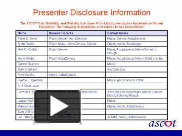 Presenter Disclosure Information presentation | free to download