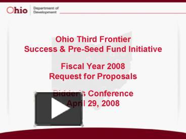 PPT – Ohio Third Frontier Success PowerPoint presentation | free to ...