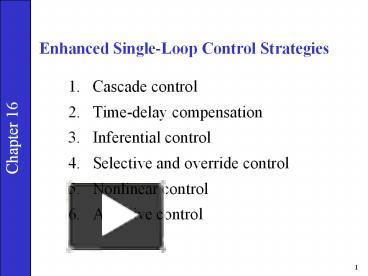 Enhanced Single-Loop Control Strategies presentation | free to download