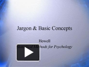 Jargon presentation | free to view