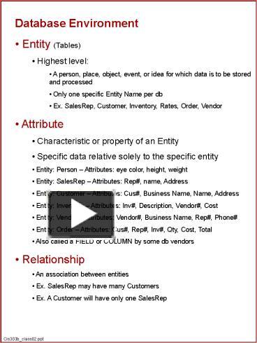 PPT – Database Environment PowerPoint presentation | free to download ...