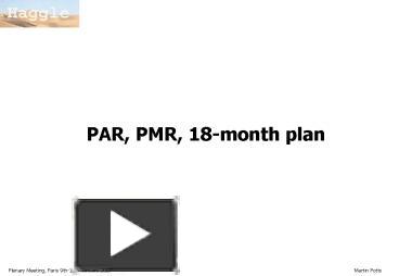 PPT – PAR, PMR, 18month plan PowerPoint presentation | free to view ...