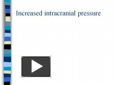 Increased intracranial pressure presentation | free to download