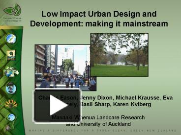 PPT – Low Impact Urban Design and Development: making it mainstream ...