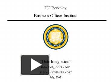 PPT – UC Berkeley PowerPoint presentation | free to view - id: 2352b-ZjM2N