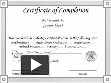 Certificate of Completion presentation | free to view