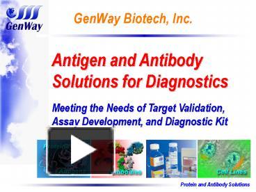 PPT – GenWay Biotech, Inc' PowerPoint presentation | free to view - id ...