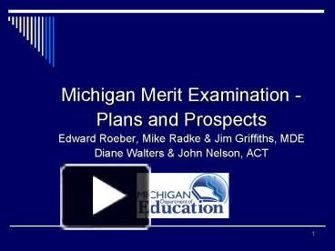 Michigan Merit Examination presentation | free to view