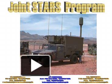 Joint STARS Program presentation | free to view