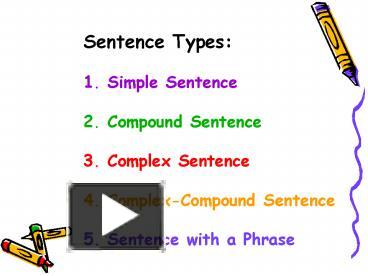 PPT – Sentence Types: PowerPoint presentation | free to view - id ...