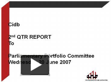 Cidb presentation | free to download