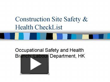 Construction Site Safety presentation | free to view