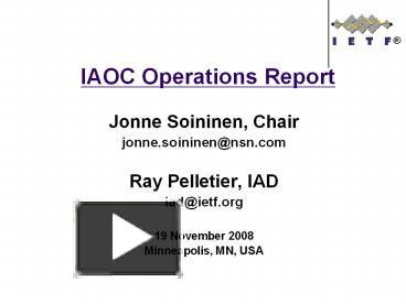 IAOC%20Operations%20Report presentation | free to download