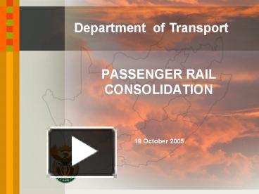 PPT – PASSENGER RAIL CONSOLIDATION PowerPoint presentation | free to ...
