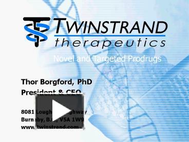 Thor Borgford, PhD presentation | free to view