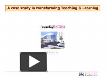 PPT – A case study in transforming Teaching PowerPoint presentation ...