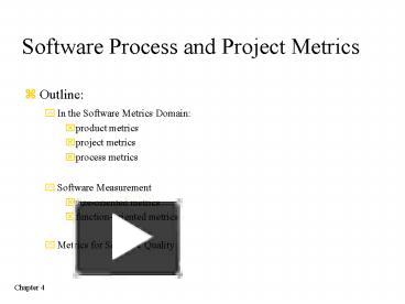 Software Process and Project Metrics presentation | free to download