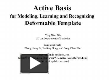 PPT – Active Basis PowerPoint presentation | free to view - id: 23ad98 ...