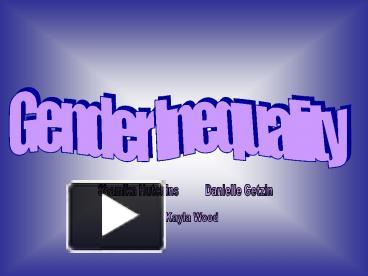 Gender Inequality presentation | free to download
