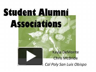 Student Alumni Associations presentation | free to view