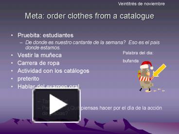 PPT – Meta: order clothes from a catalogue PowerPoint presentation ...