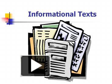Informational Texts presentation | free to view