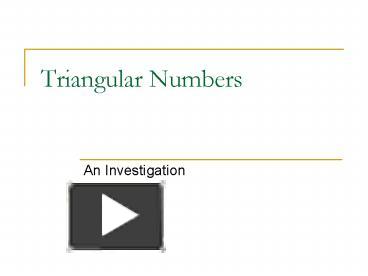 Triangular Numbers presentation | free to view