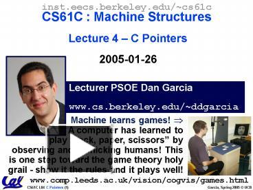 PPT – CS61C Lecture 13 PowerPoint presentation | free to download - id ...