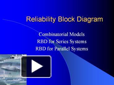 Reliability Block Diagram presentation | free to view