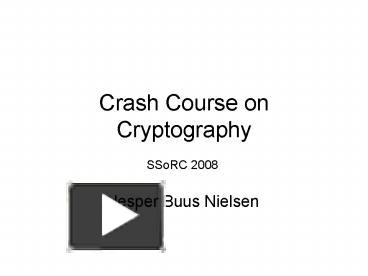 Crash Course on Cryptography presentation | free to view