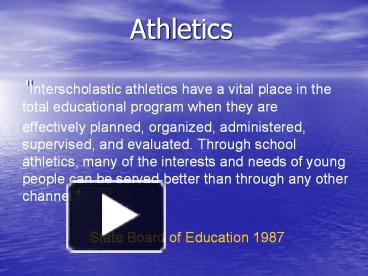 Athletics presentation | free to view