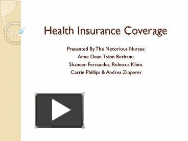 Health Insurance Coverage presentation | free to view