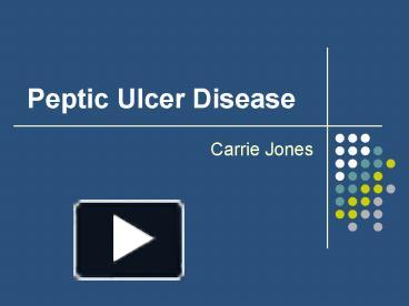 Peptic Ulcer Disease presentation | free to view