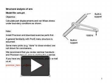 Structural analysis of arm presentation | free to view