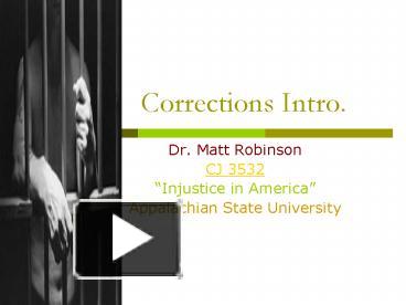 Corrections Intro' presentation | free to view