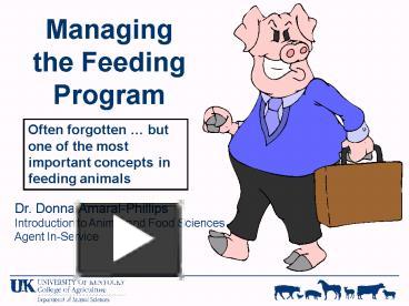 Managing the Feeding Program presentation | free to view