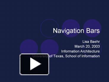Navigation Bars presentation | free to view