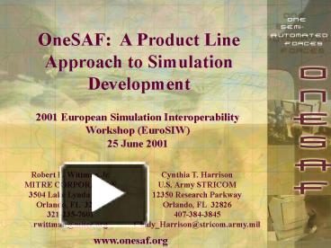 OneSAF Baseline Assessment Outbrief presentation | free to view