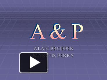 Alan Propper presentation | free to view