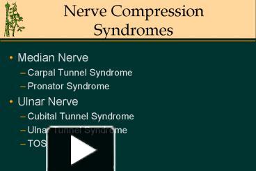 Nerve Compression Syndromes presentation | free to view